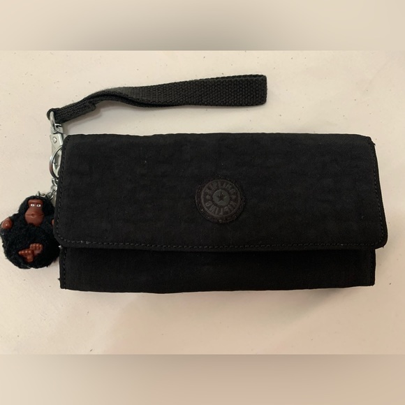Kipling | Bags | Kipling Live Light Trifold Long Wallet With Monkey ...